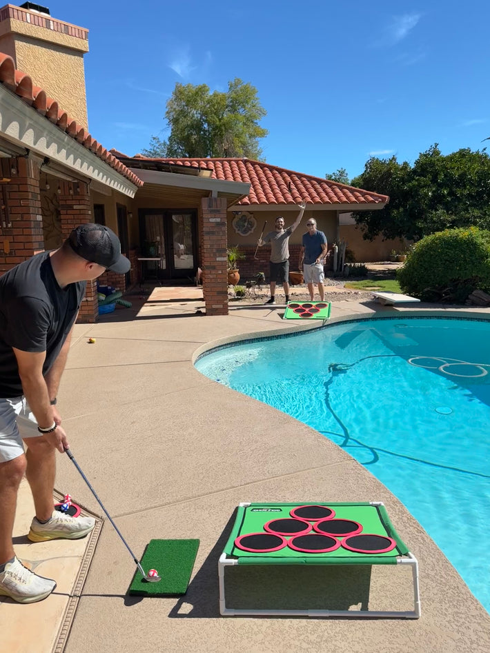 Golf Pong | Jumbo Yard Golf Game| Chipping Beer Pong